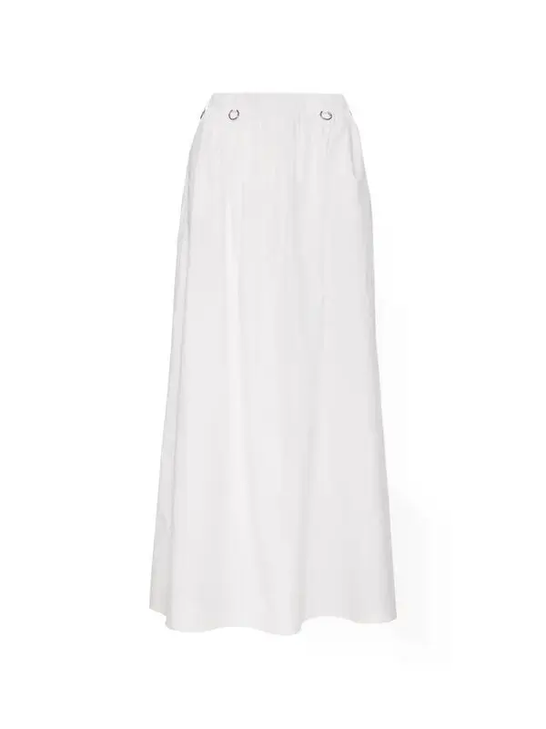 MEDEEA Ring-detail A-line Skirt - White