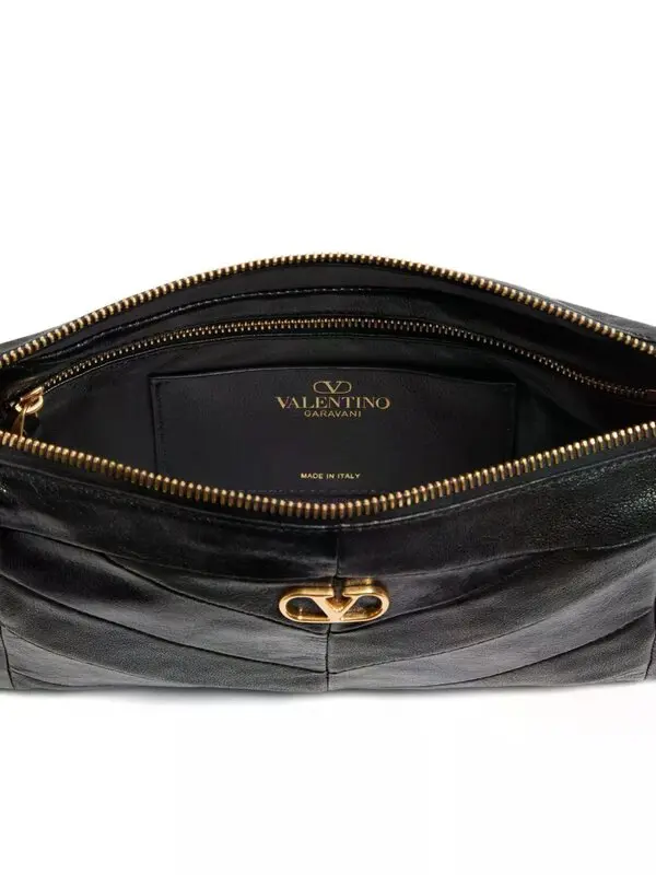 Valentino Garavani Panthea Small Shoulder Bag In Nappa Leather - Black
