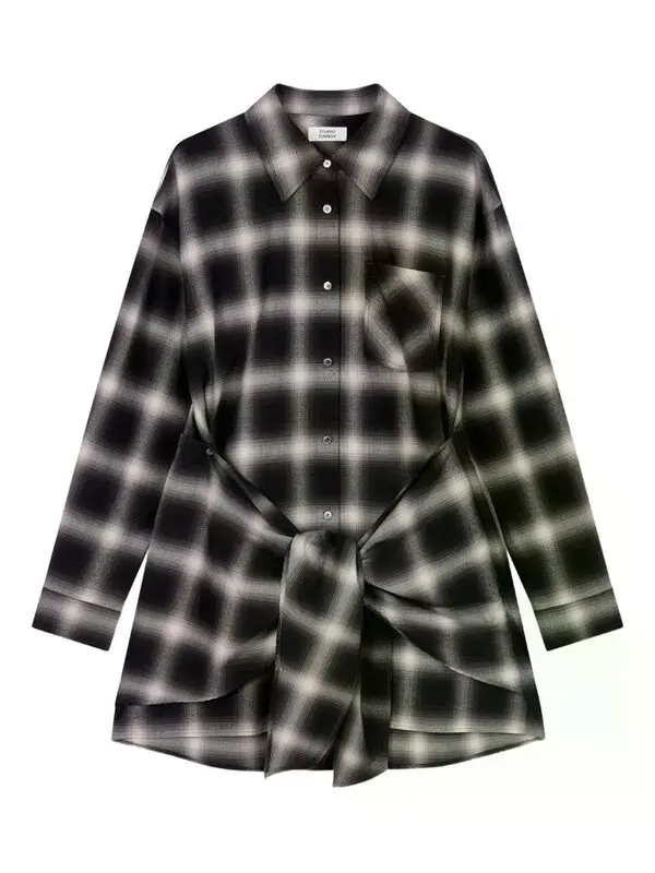 STUDIO TOMBOY Checked Wrap Shirt