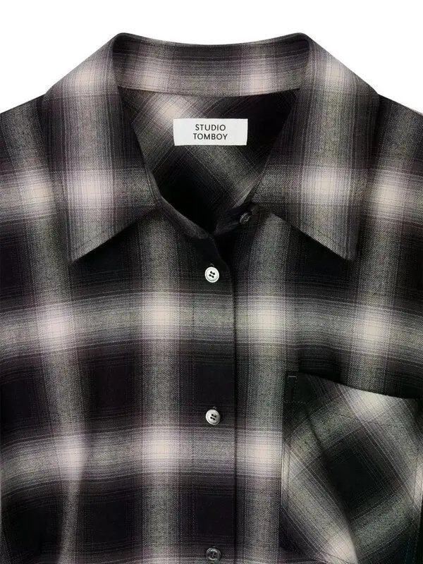 STUDIO TOMBOY Checked Wrap Shirt