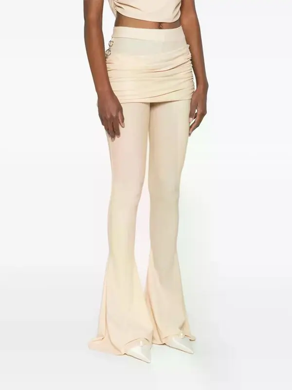 MEDEEA Ruched Flared Trousers