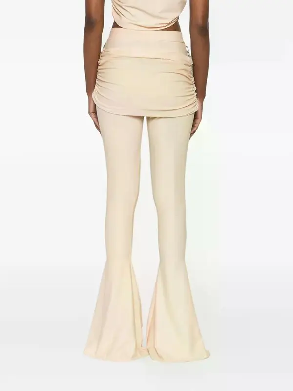 MEDEEA Ruched Flared Trousers