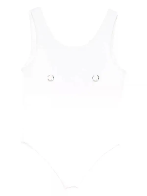 MEDEEA Ring-detail Bodysuit - White