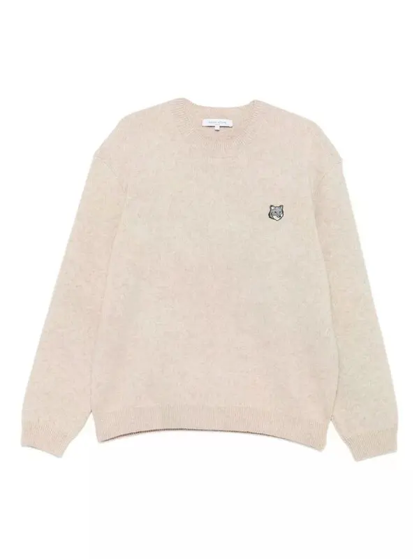 Maison Kitsuné Fox-patch Crew-neck Sweater