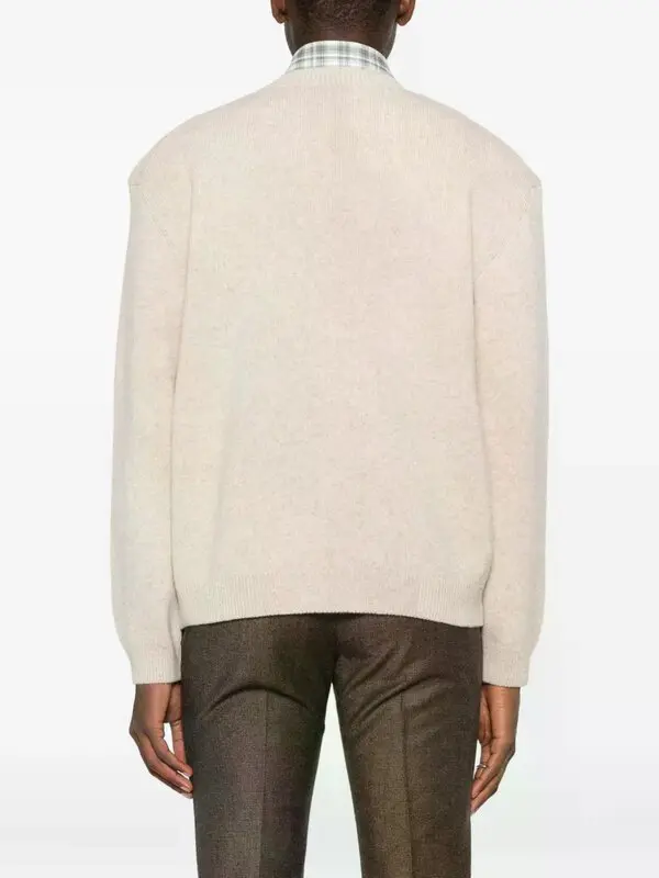 Maison Kitsuné Fox-patch Crew-neck Sweater