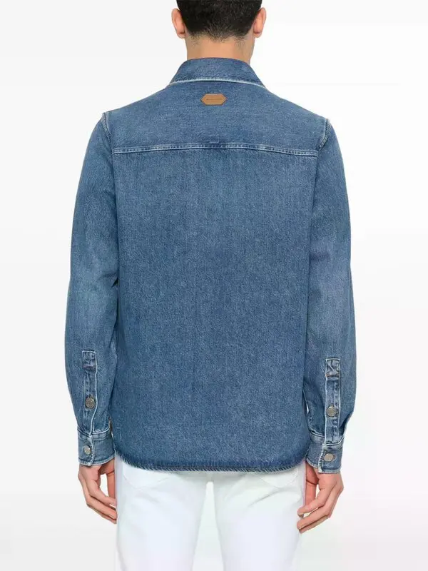 Jacob Cohen Faded Effect Denim Shirt Jacket
