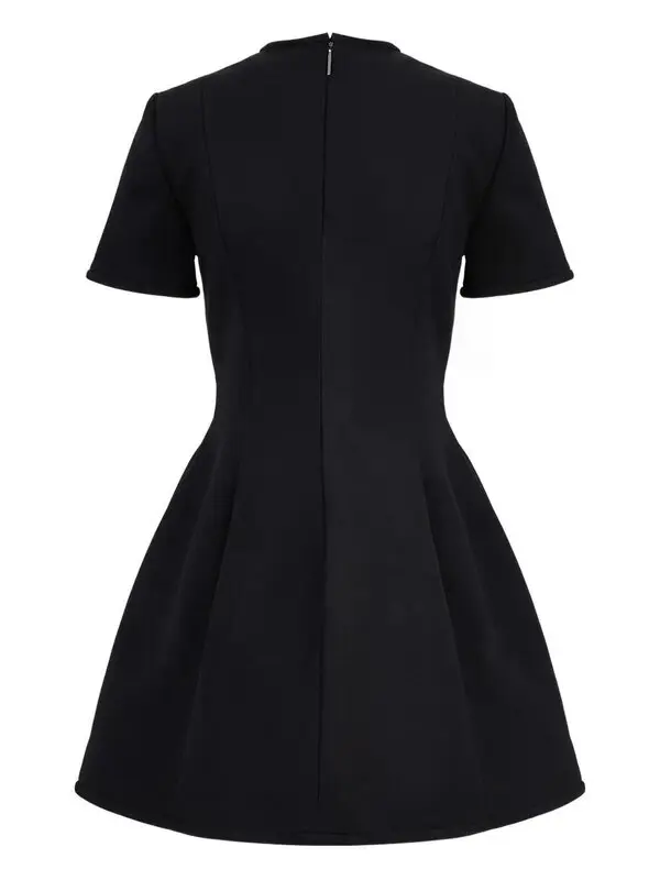 MSGM Short-sleeve Collar-tie Mini Dress