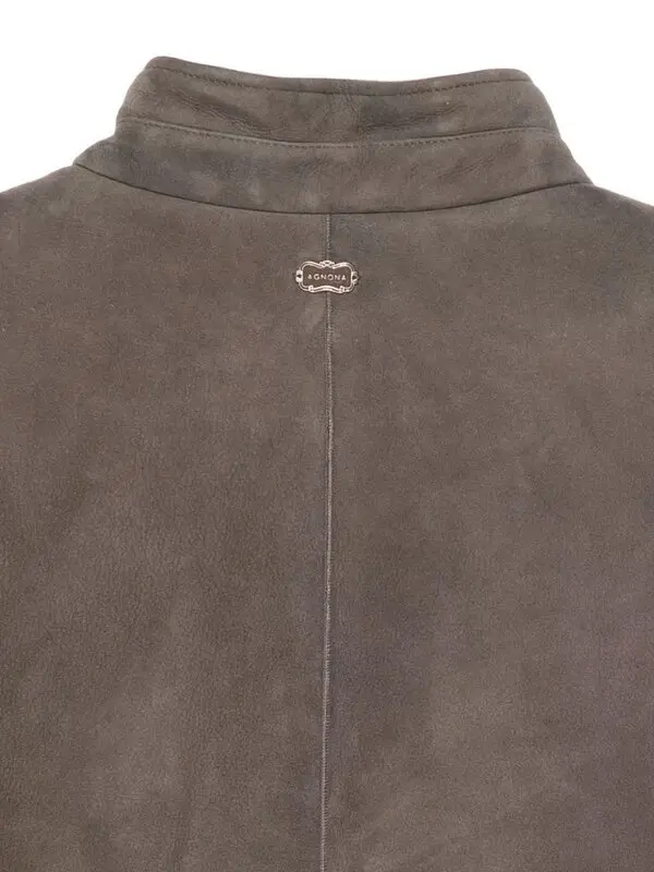 Agnona Buttoned Shearling Jacket