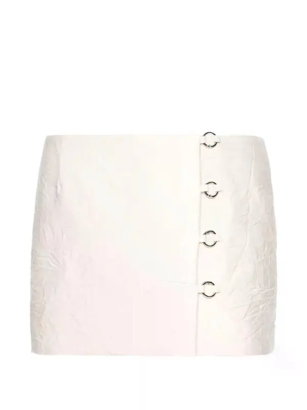 MEDEEA Ring-detail Asymmetric Skirt - White