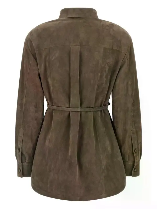 Fendi Logo-belt Suede Shirt