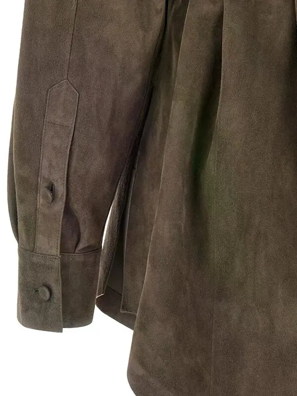 Fendi Logo-belt Suede Shirt