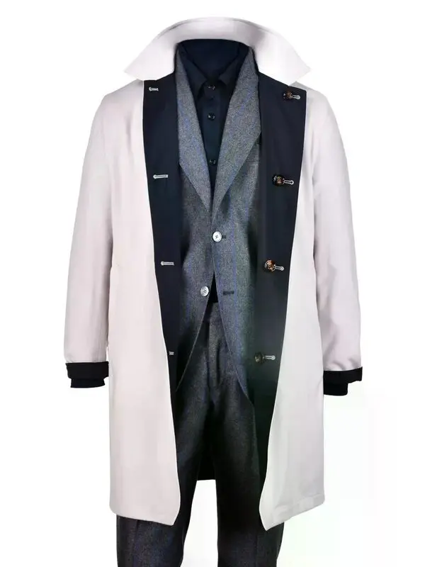 Kiton Reversible Peak-lapel Raincoat