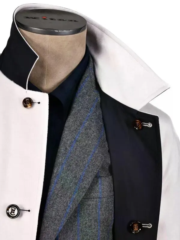 Kiton Reversible Peak-lapel Raincoat