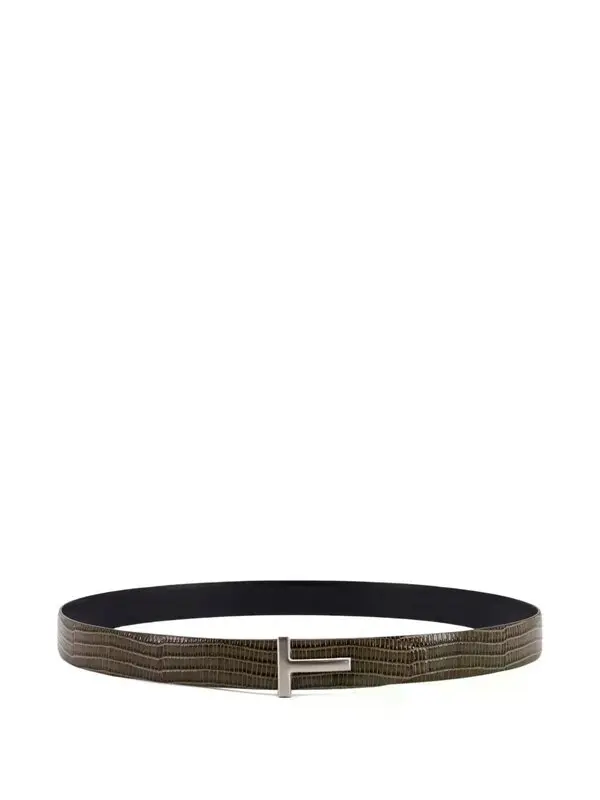 TOM FORD Logo-buckle Belt - Brown