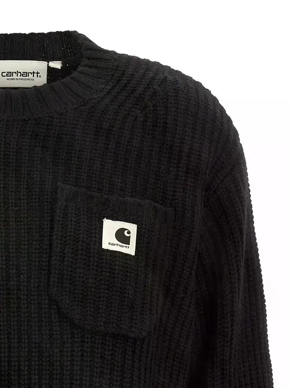 Carhartt Work In Progress Thick-ribbed Logo-patch Sweater