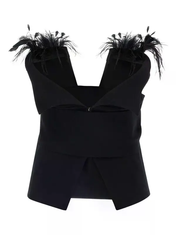 Alberta Ferretti Feather Bow Top