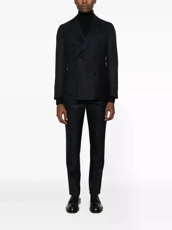 GRAN SASSO Roll-neck Fine Knit Sweater - Black