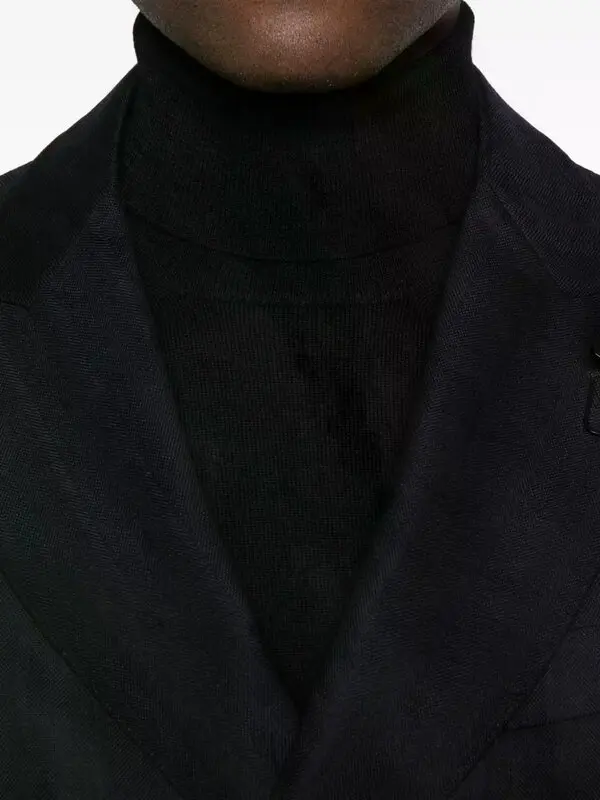 GRAN SASSO Roll-neck Fine Knit Sweater - Black