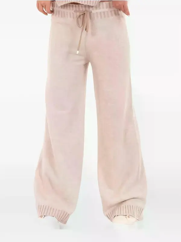D.exterior Wool Blend Flared Trousers