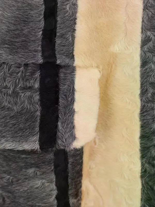 Prada Striped Fur Coat
