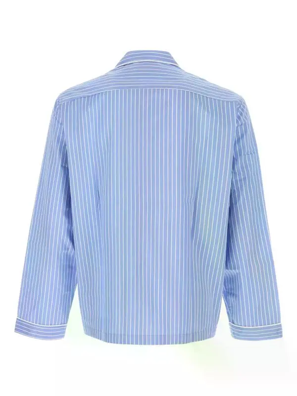 TEKLA Embroidered Striped Shirt