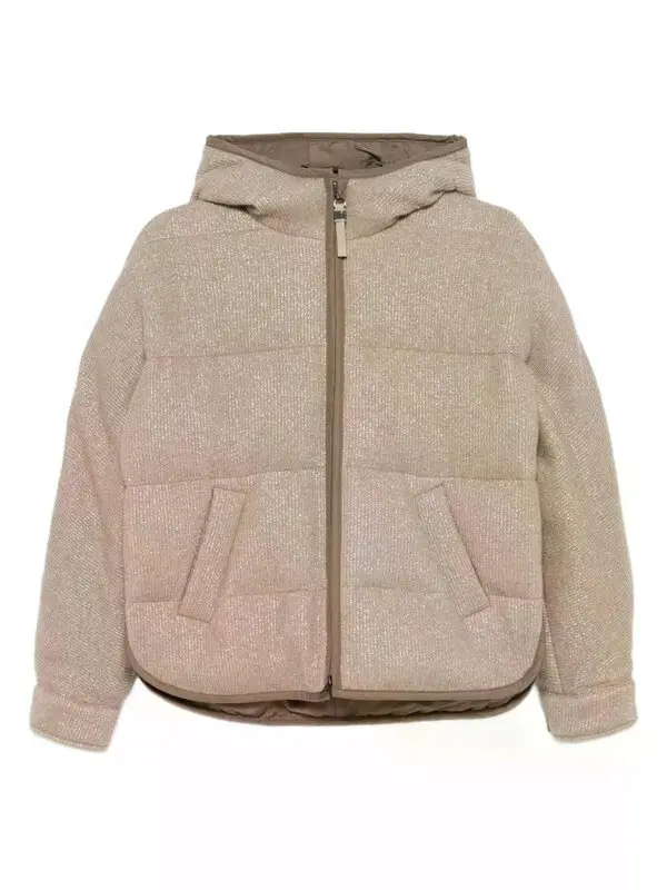 Brunello Cucinelli Hooded Puffer Jacket - Neutrals