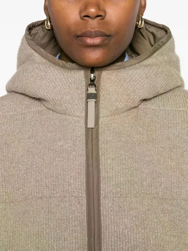 Brunello Cucinelli Hooded Puffer Jacket - Neutrals