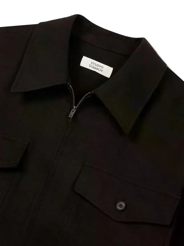 STUDIO TOMBOY Zip-up Cotton Shirt