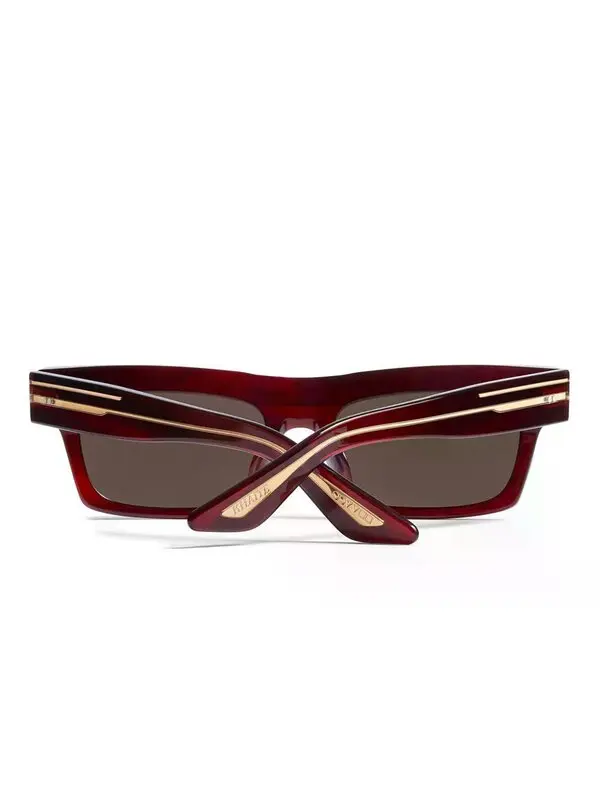 Khaite X Oliver Peoples Rectangle-frame Sunglasses - Red