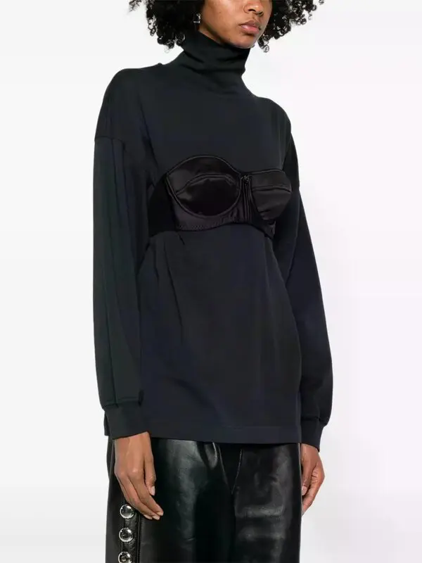 Vaquera Bra-overlay High-neck Sweater