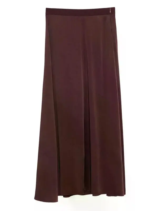 FORTE_FORTE Side-zip A-line Skirt - Brown