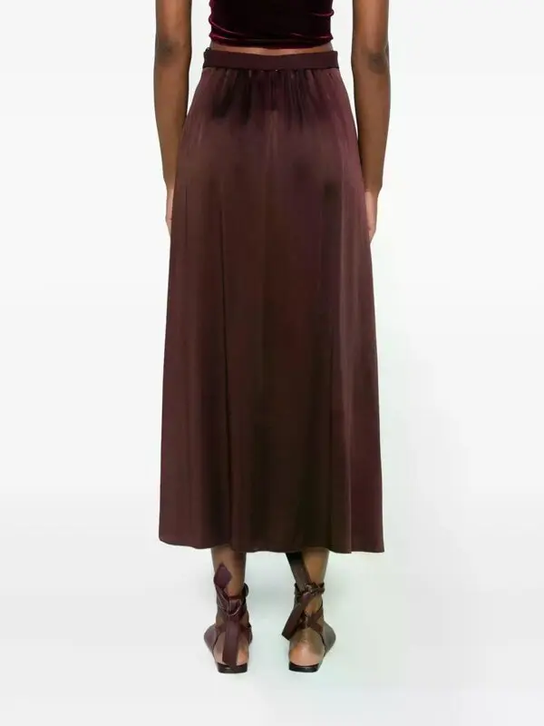 FORTE_FORTE Side-zip A-line Skirt - Brown