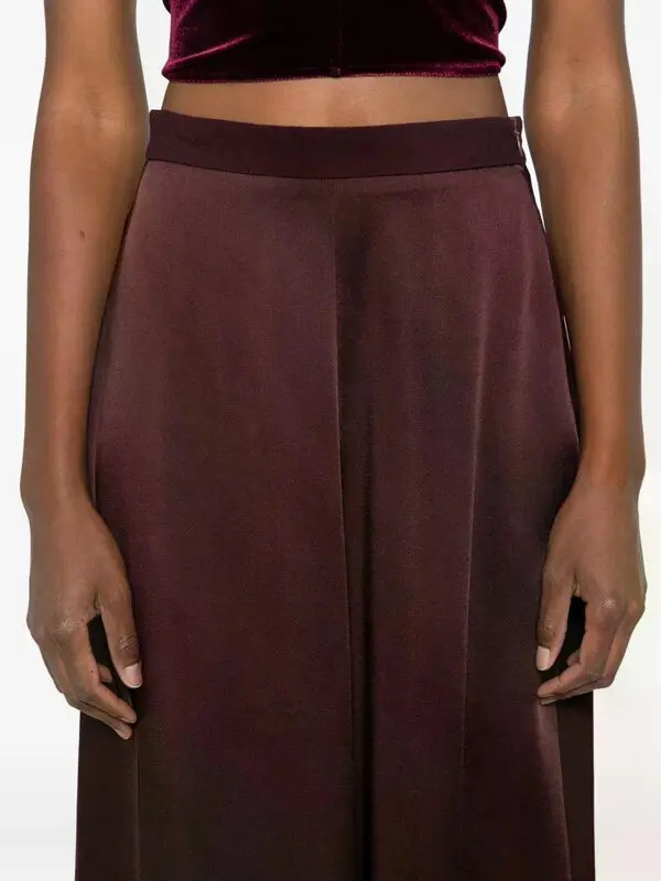 FORTE_FORTE Side-zip A-line Skirt - Brown