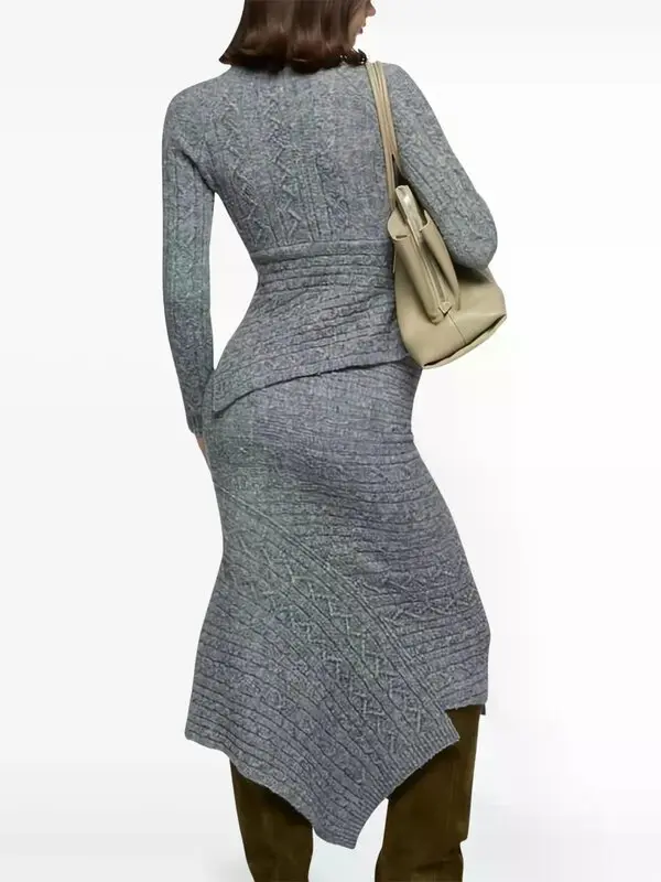 Attico Cable Knit Jumper - Grey