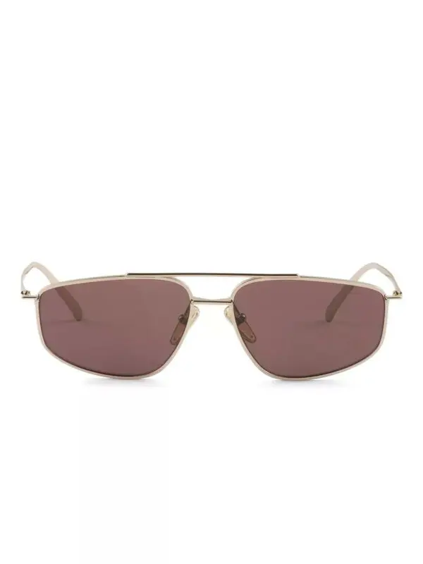 Prada Geometric-frame Sunglasses - Gold