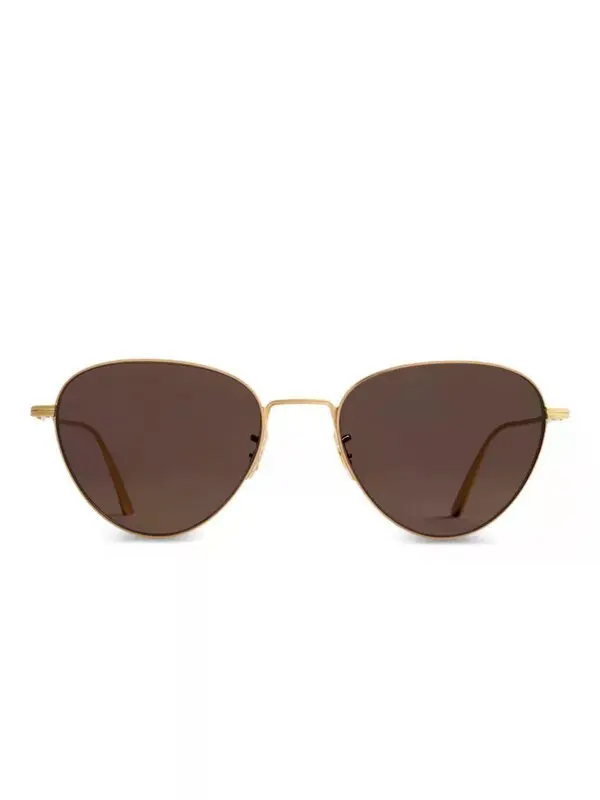 Khaite X Oliver Peoples Triangular Sunglasses - Gold