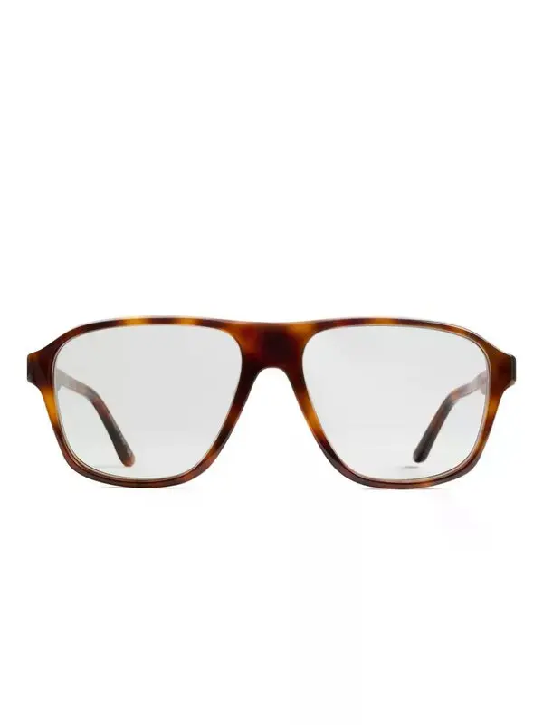 Khaite X Oliver Peoples Square Frame Glasses - Brown