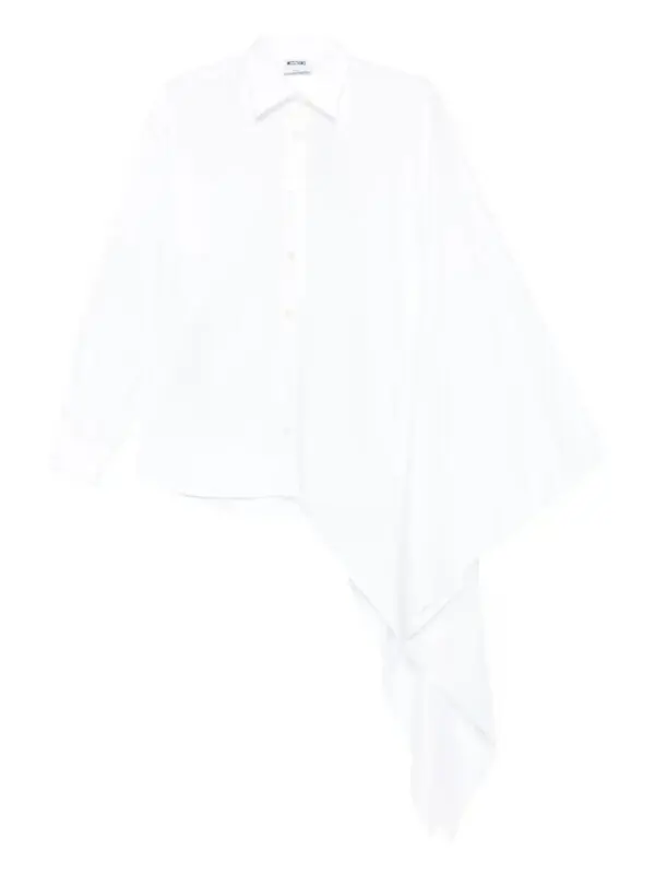 Moschino Asymmetric Cotton-blend Shirt - White