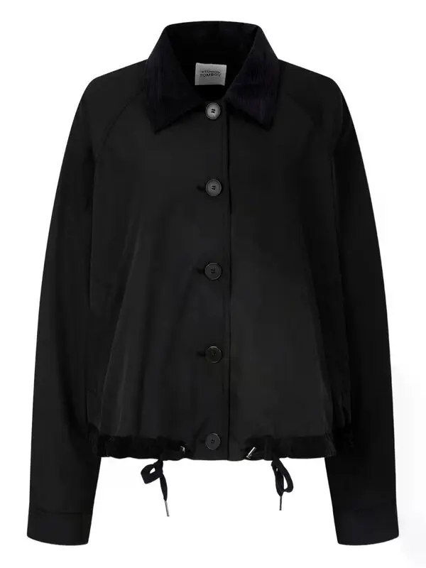 STUDIO TOMBOY Corduroy-collar Bomber Jacket - Black