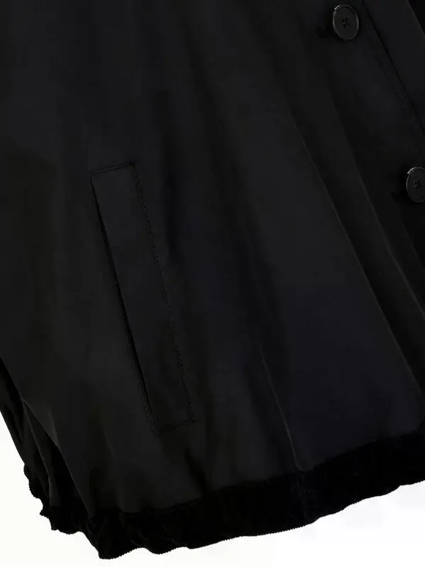 STUDIO TOMBOY Corduroy-collar Bomber Jacket - Black