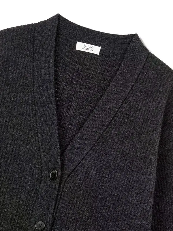 STUDIO TOMBOY Ribbed-knit Cardigan - Grey