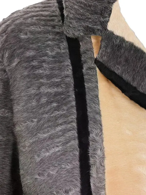 Prada Striped Fur Coat