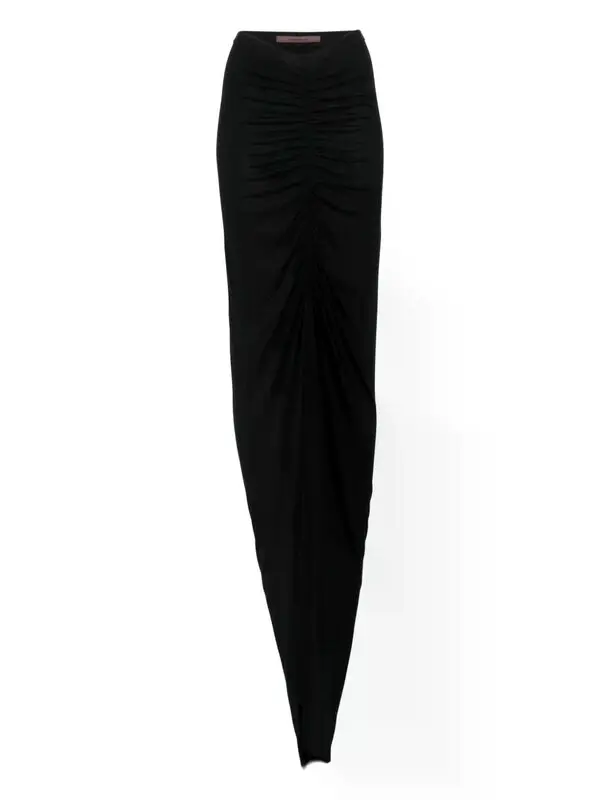 Rick Owens Ruched Midi Skirt