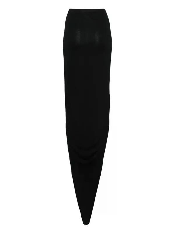 Rick Owens Ruched Midi Skirt