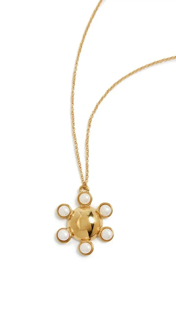 MAYAMAR Flower Pearl Pendant Necklace