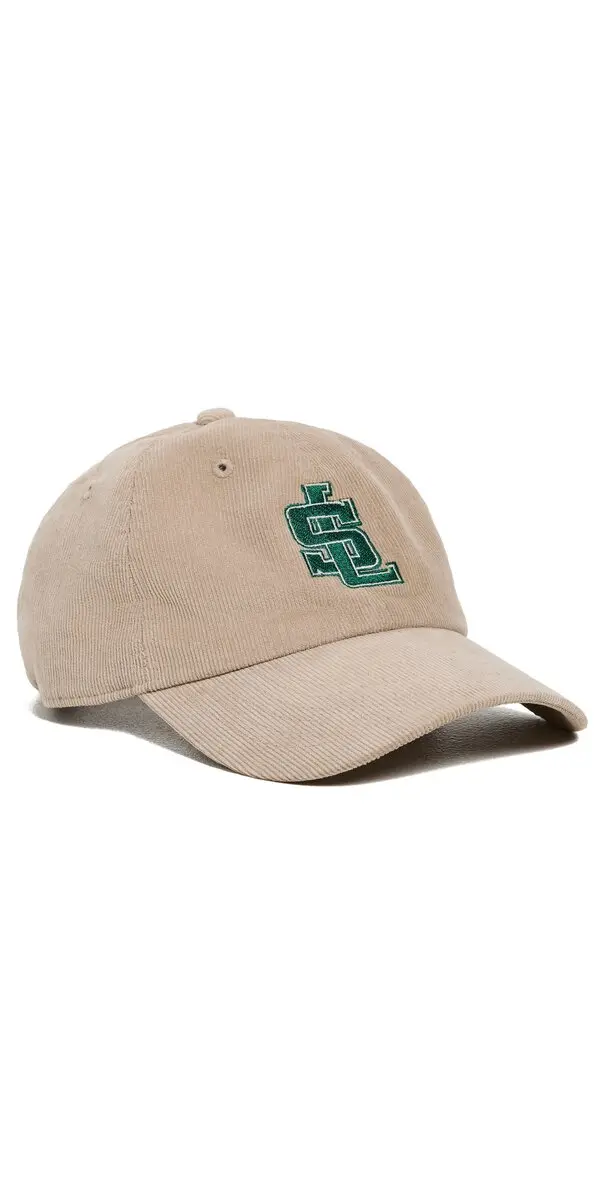 STATE & LAKE Logo Corduroy Cap - Khaki