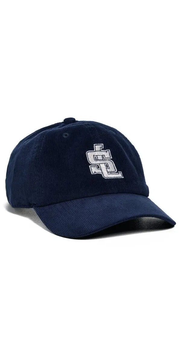 STATE & LAKE Logo Corduroy Cap - Navy