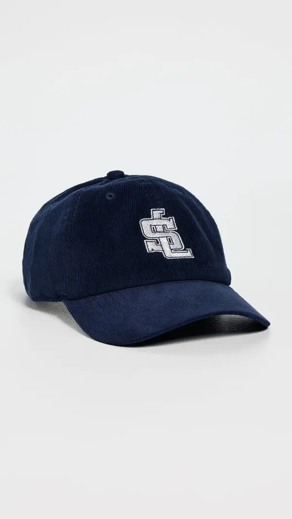STATE & LAKE Logo Corduroy Cap - Navy