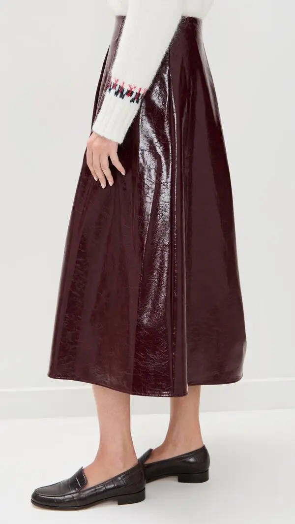 Hunter Bell Atlyn Faux Leather Skirt