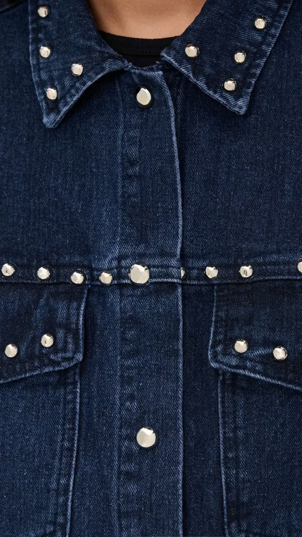Moon River Studded Denim Jacket